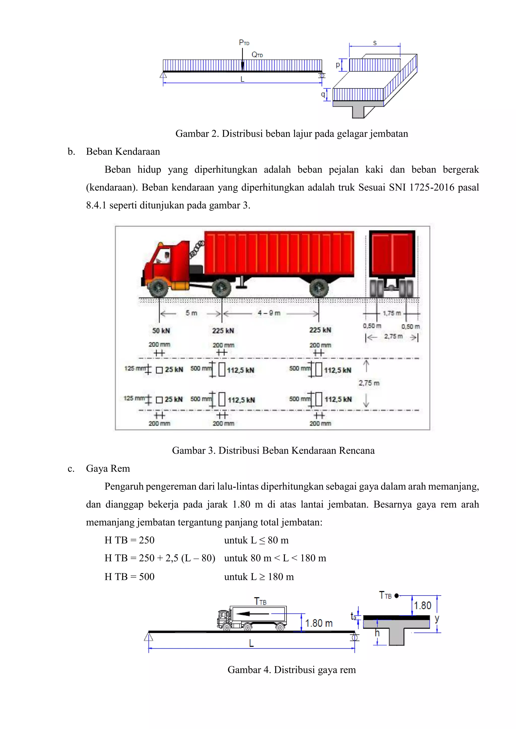Pembebanan jembatan rangka (revisi profil baja) | PDF