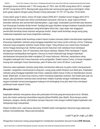 Pembebasan bersyarat corby, antara motiv politik dan lemahnya komitmen berantas narkoba | PDF