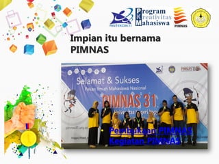 Pelatihan Penulisan PKM lolos PIMNAS | PDF