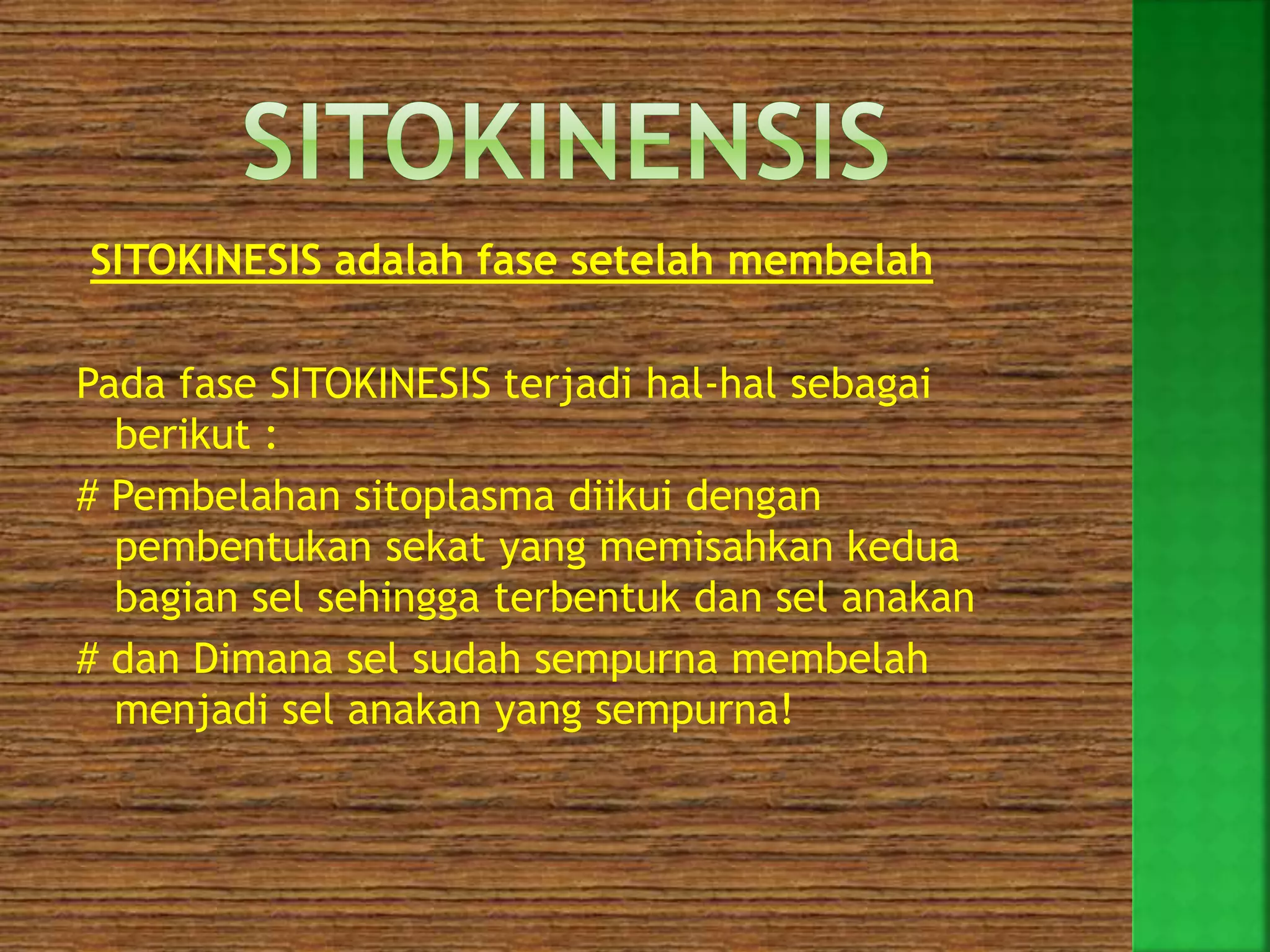 PRESENTASI BIOLOGI BAB Pembelahan sel SMA KELAS 12 KURIKULUM 2013 | PPTX