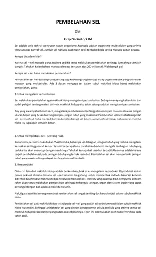 Pembelahan sel | DOCX