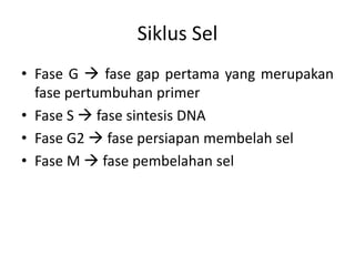 MATERI BIOLOGI PEMBELAHAN SEL KELAS XI SMA | PPT