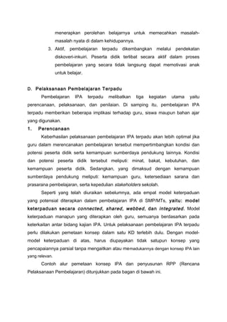 Pembelajaran ipa-terpadu | DOC