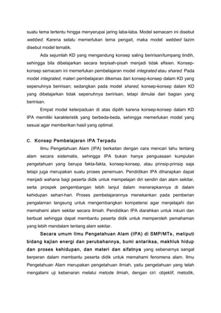 Pembelajaran ipa-terpadu | DOC