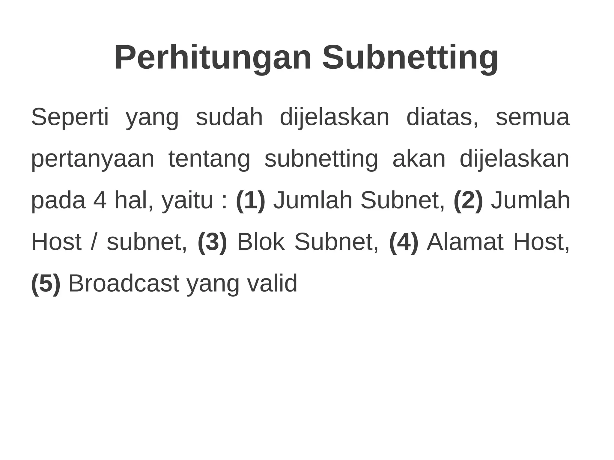 Pembelajaran-5 (Jaringan Komputer) Konsep Subnetting | PDF