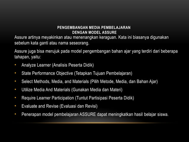 Ppt Untuk Matakuliah Pendidikan Agama Islam Pembelajaran Assure Pptx