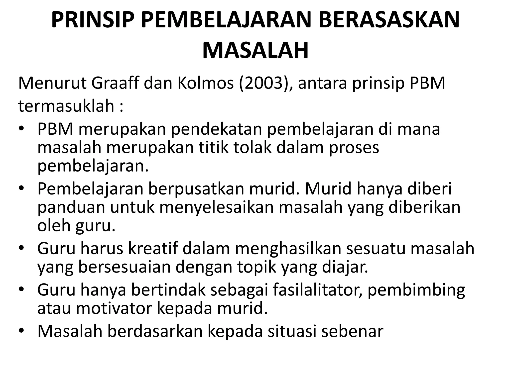 Pembelajaran berasaskan masalah | PPTX