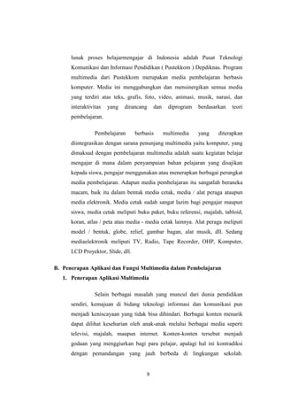 Pembelajaran berbasis multimedia | PDF