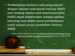 Pembelajaran berbasis web | PPTX