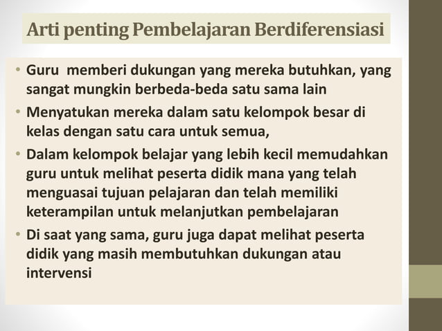 PEMBELAJARAN BERDIFERENSIASI PADA SISWA.pptx