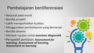 Pembelajaran Berdiferensiasi Kurikulum Merdeka Belajar | PPTX