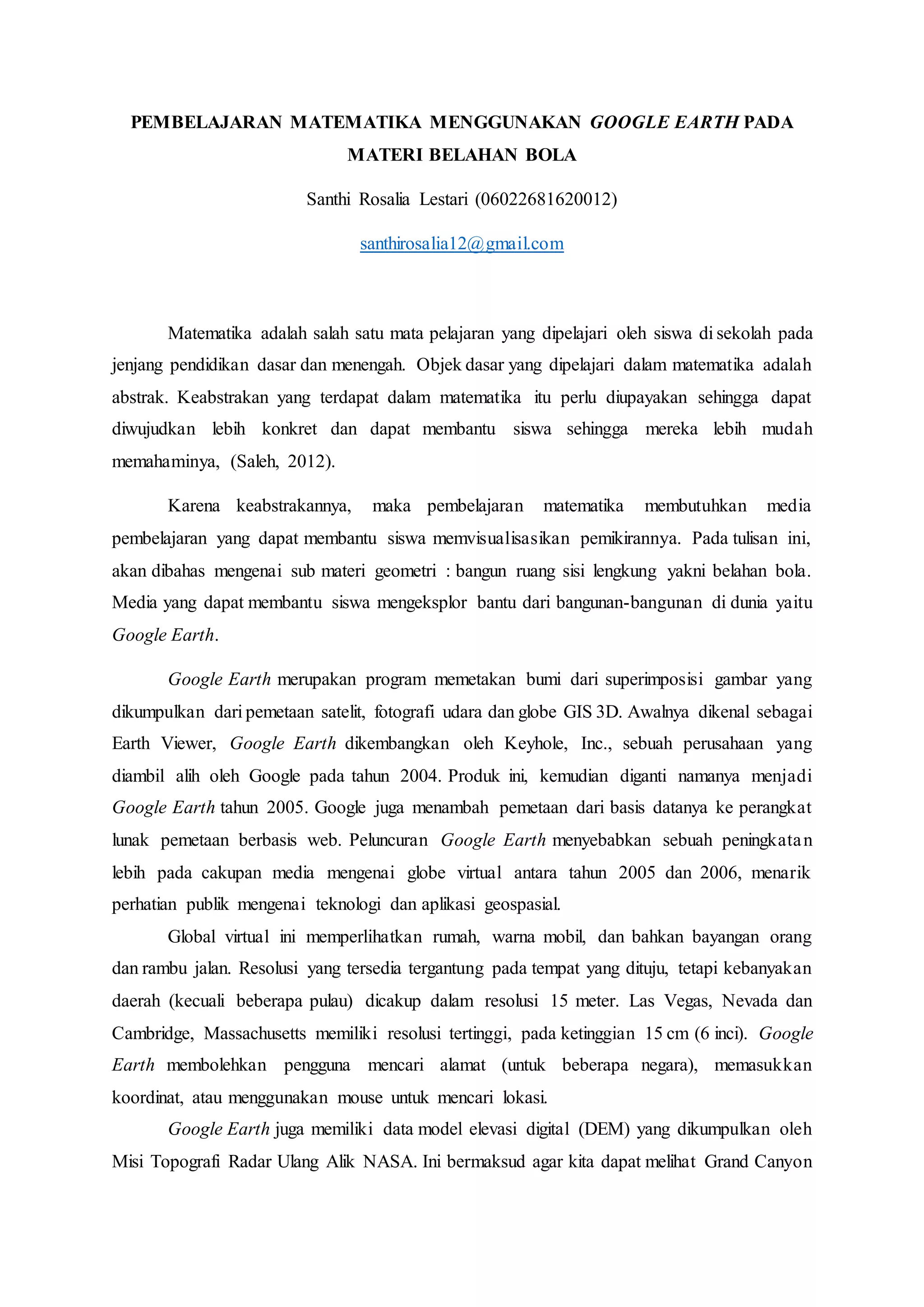 Pembelajaran geometri dengan eden project | DOCX