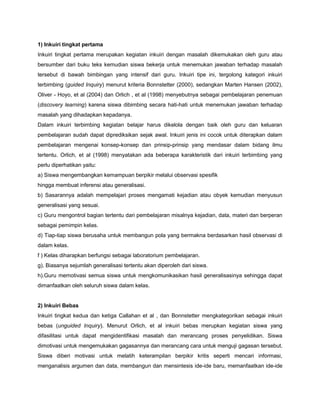 Pembelajaran inkuiri | PDF