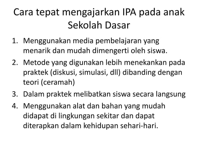 Pembelajaran ipa sd | PPTX