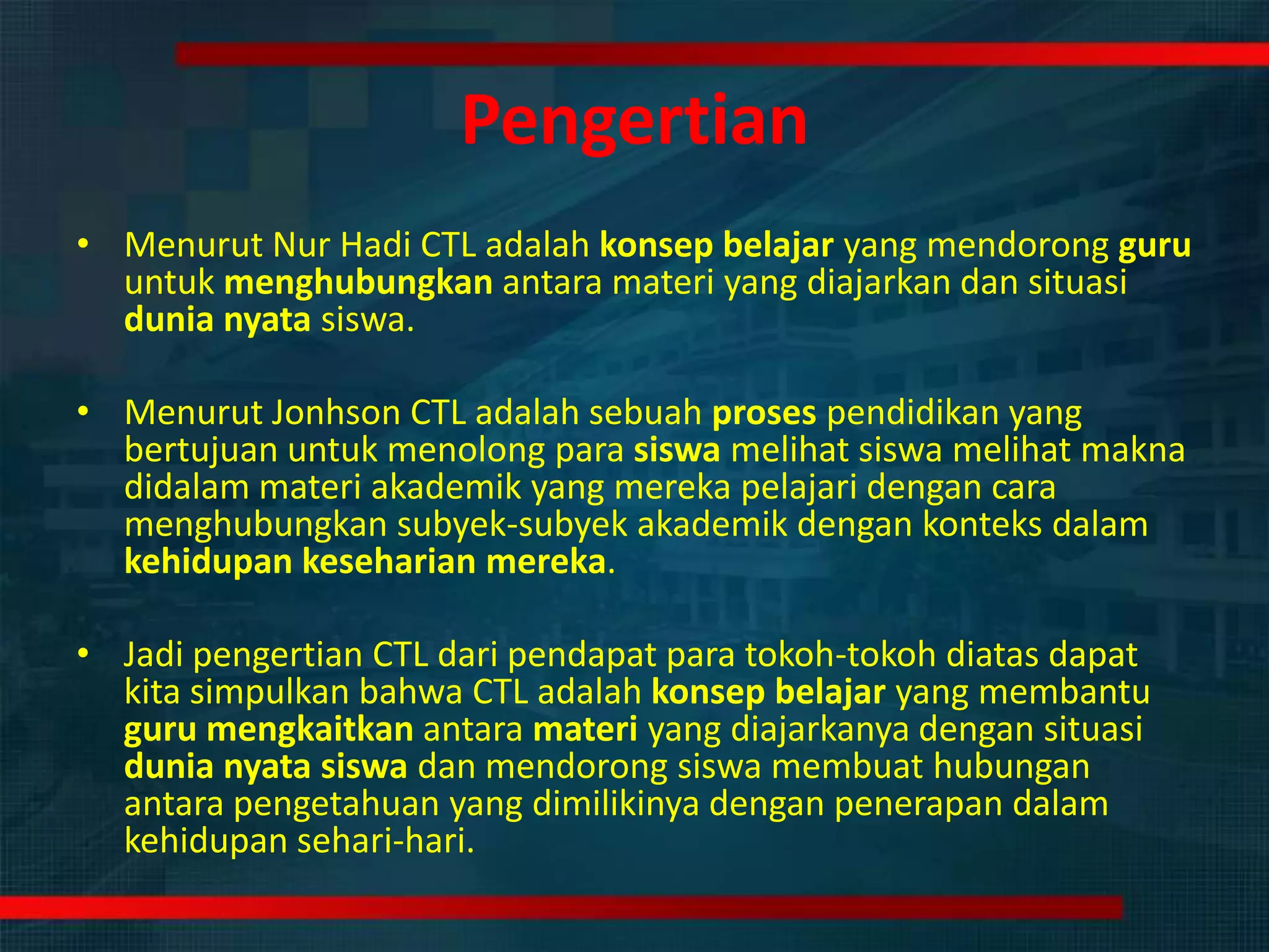 Pembelajaran kontekstual (CTL) | PPTX