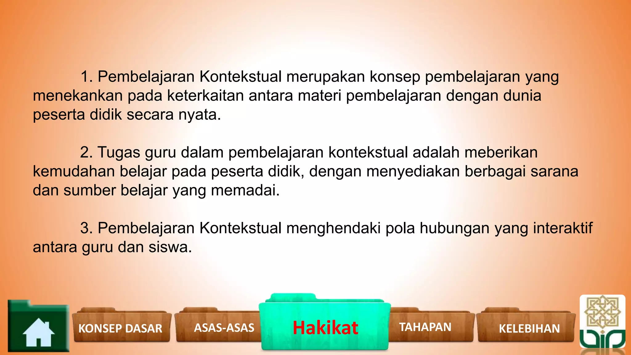 Strategi Pembelajaran kontekstual | PPT Strategi Pembelajaran kontekstual | PPT