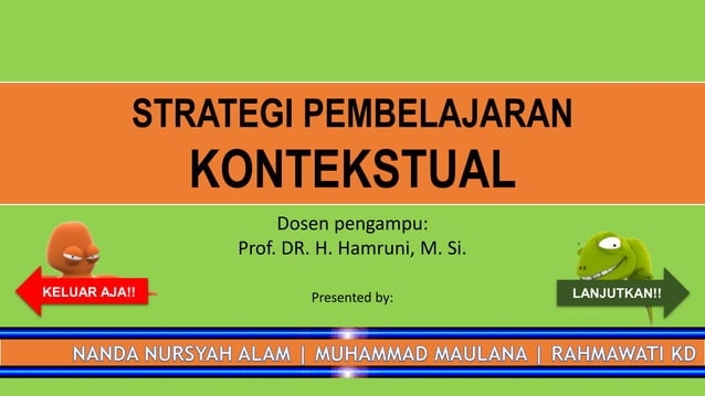 Strategi Pembelajaran kontekstual | PPTX