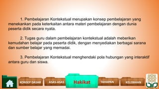 Strategi Pembelajaran kontekstual | PPTX