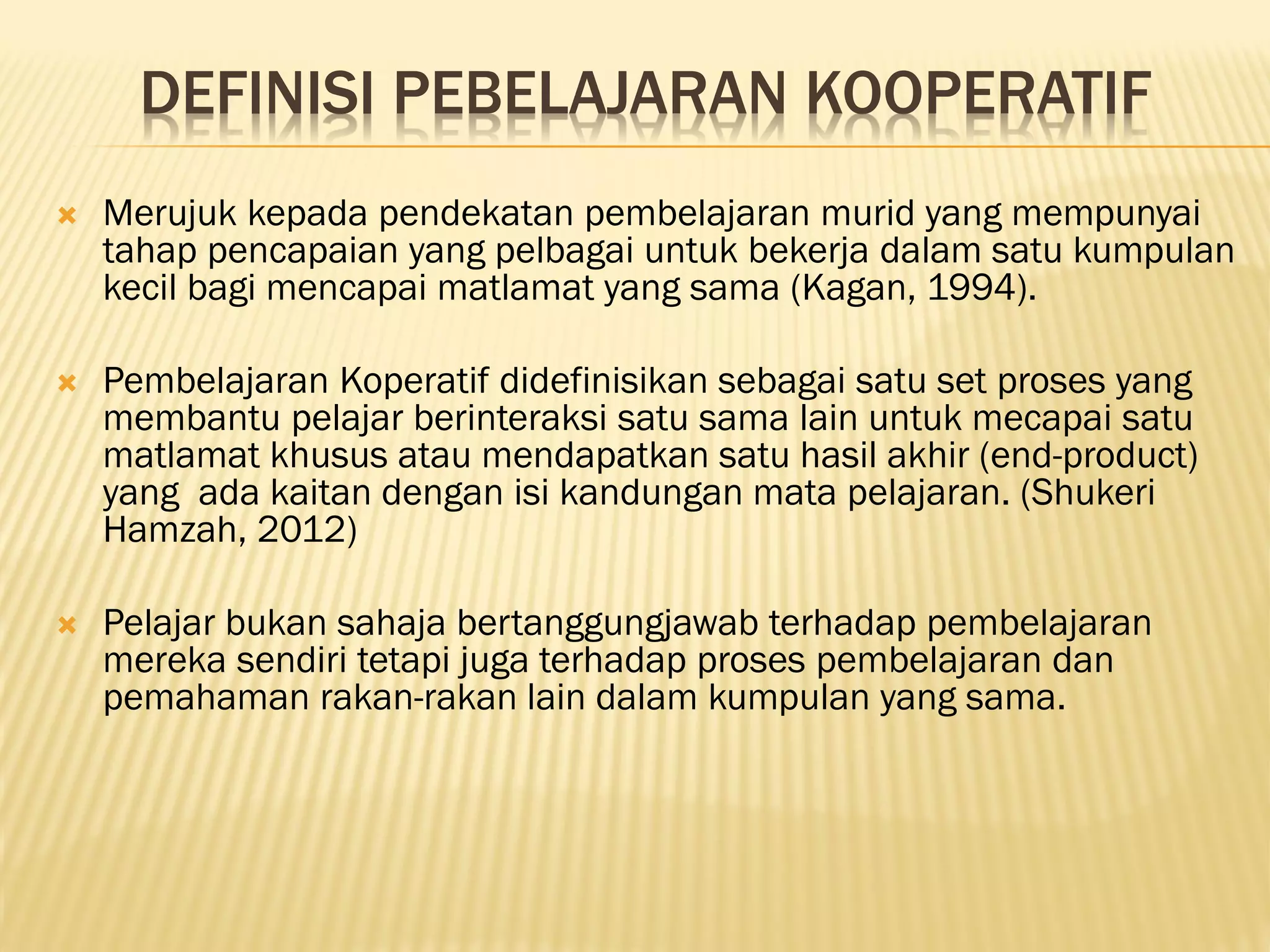 Pembelajaran kooperatif | PPT