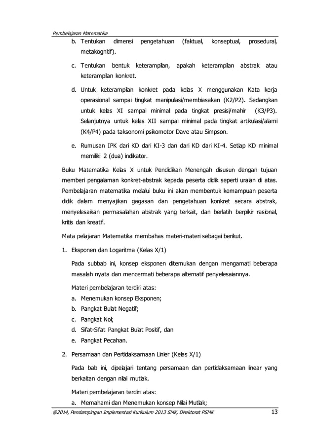 Pembelajaran matematika izi | PDF