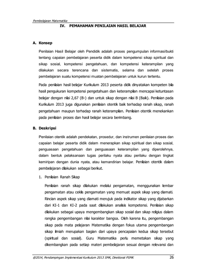 Pembelajaran matematika izi | PDF