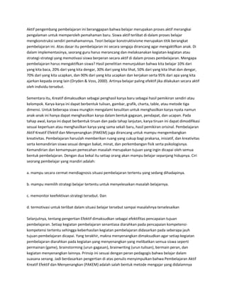 Pembelajaran pakem | DOC