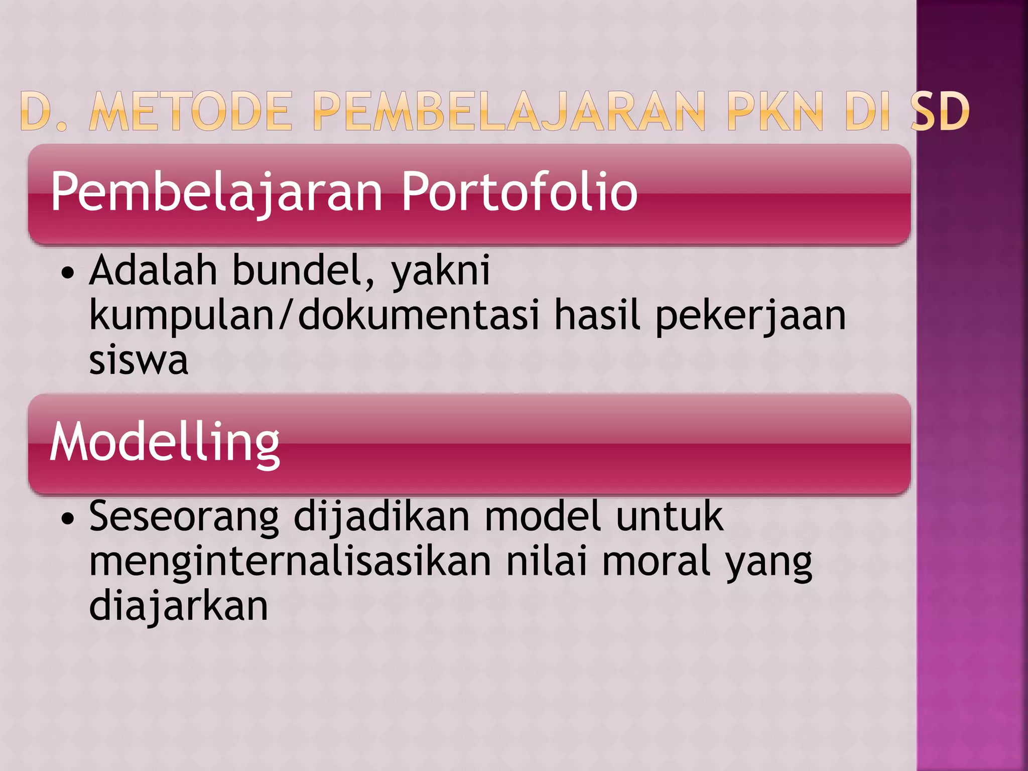 Pembelajaran pkn di sd | PPTX