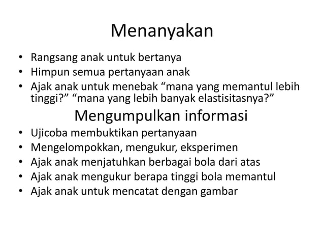 Pembelajaran sains anak usia dini | PPTX