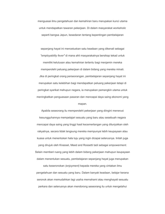 Pembelajaran sepanjang hayat | PDF