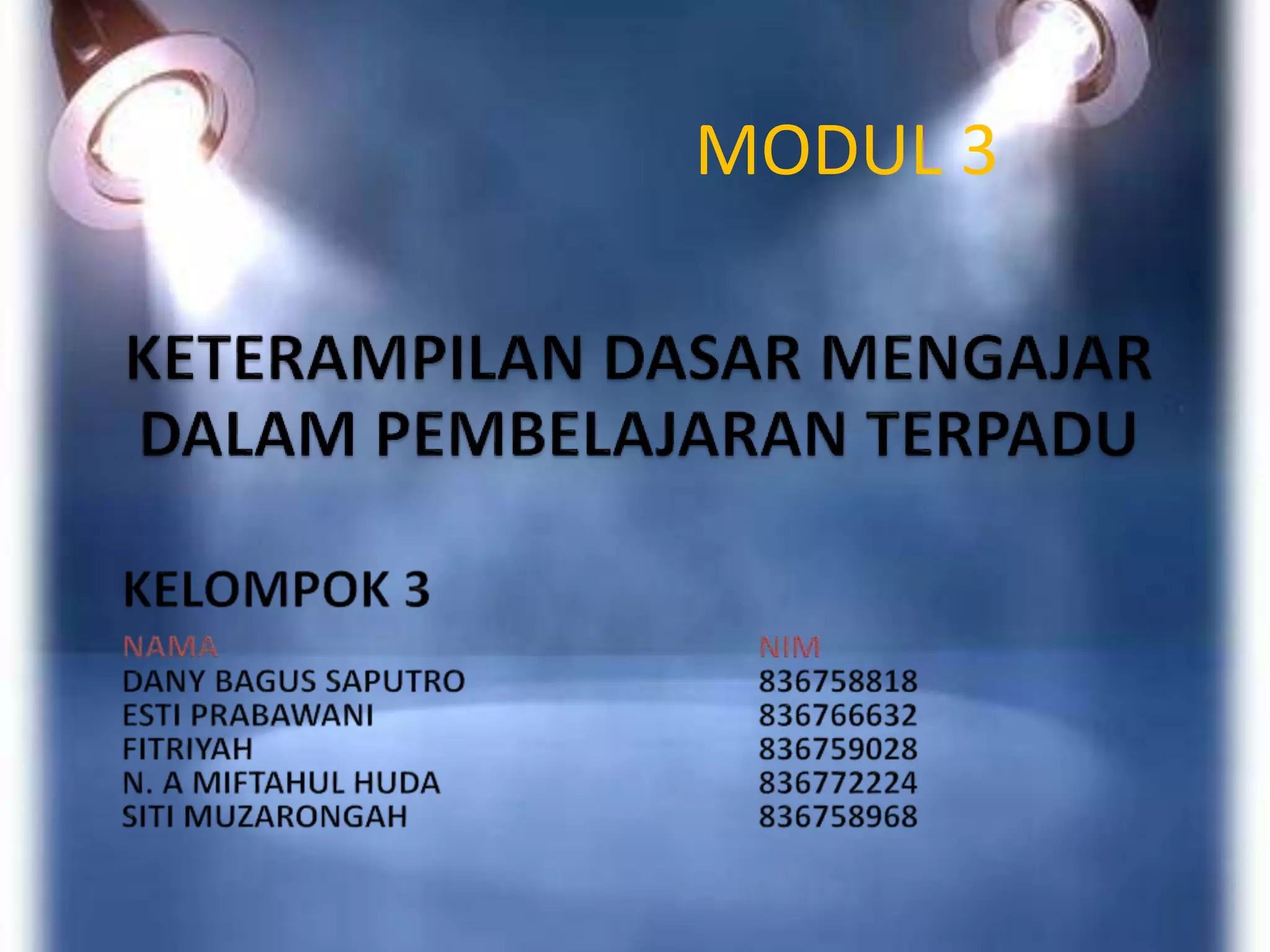 Pembelajaran terpadu modul 3 | PPTX