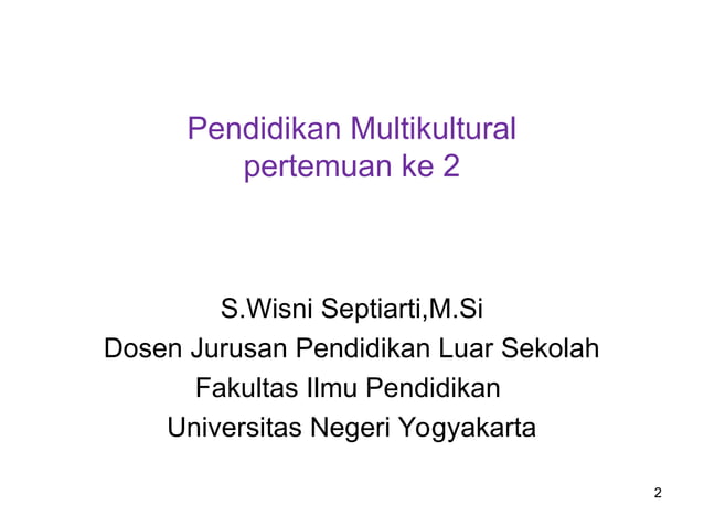 PEMBELAJARAN MULTIKULTURAL MODUL PEMB. K UT | PPT