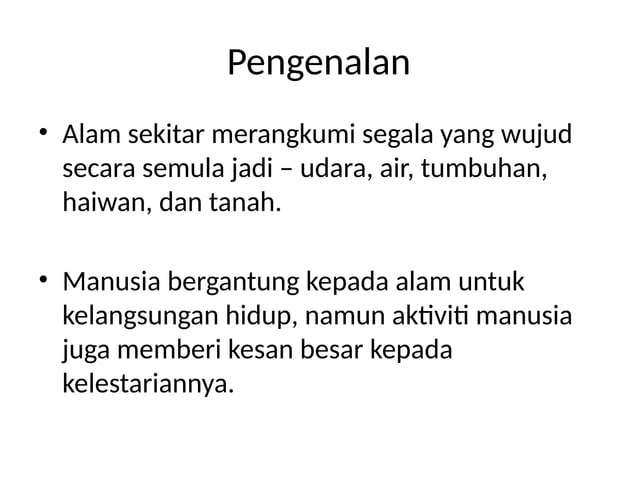 Pembentangan Alam Sekitar- Tanggungjawab Bersama | PPTX