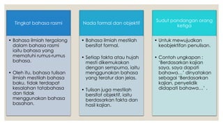 Bahasa Melayu Saintifik | PPTX