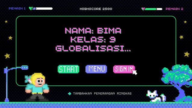 Pembentangan Kreatif Berilustrasi Dalam Trend Neon Hitam Neon Hijau ...