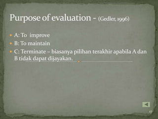 PROVUS'S DISCREPENCY EVALUATION MODEL | PPTX