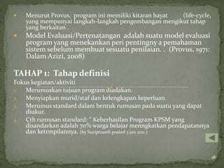 PROVUS'S DISCREPENCY EVALUATION MODEL | PPTX