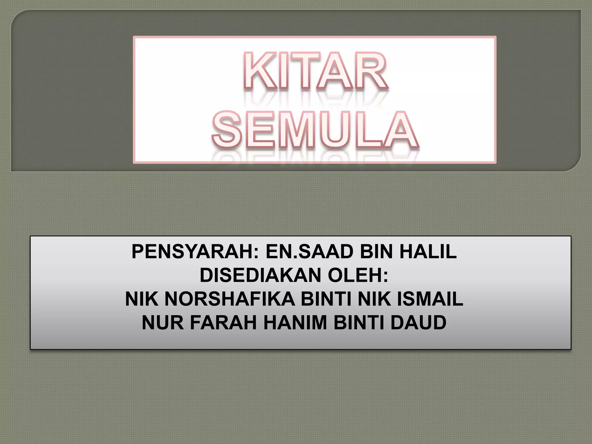 Pembentangan pengajian am kitar semula | PPTX