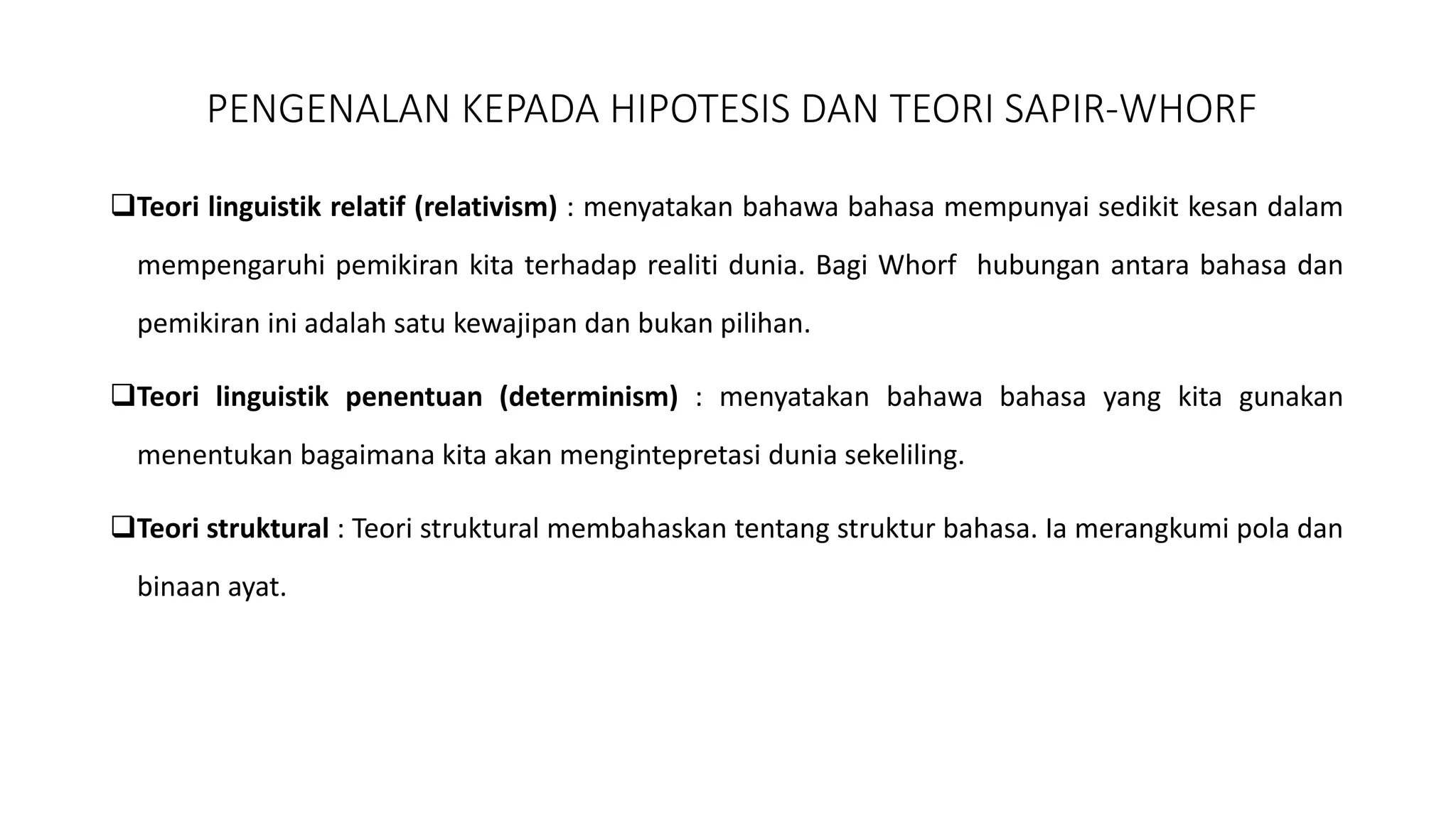 Pembentangan Sapir Whorf | PPTX