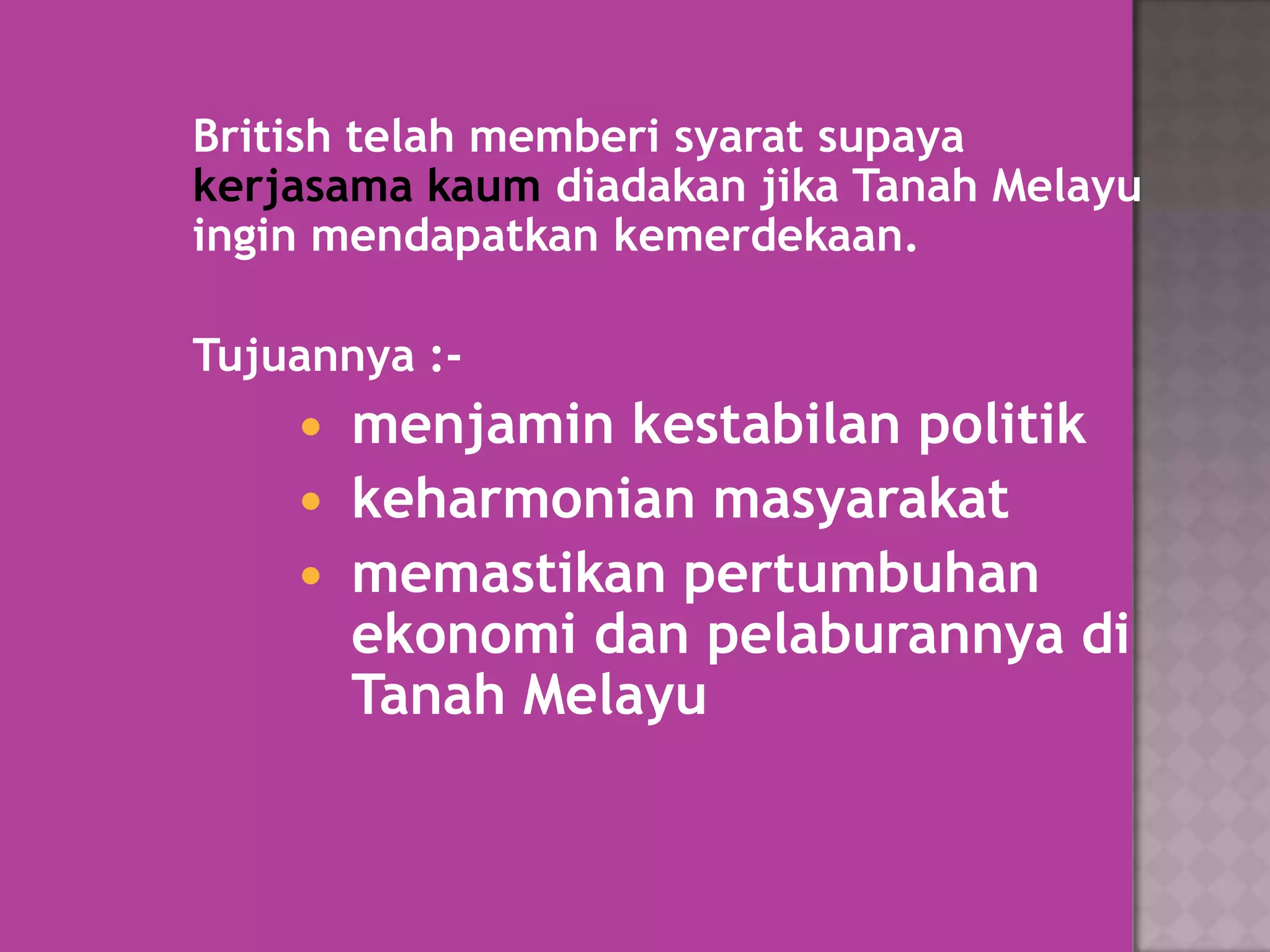 proses kemerdekaan Tanah Melayu 1957 | PPTX
