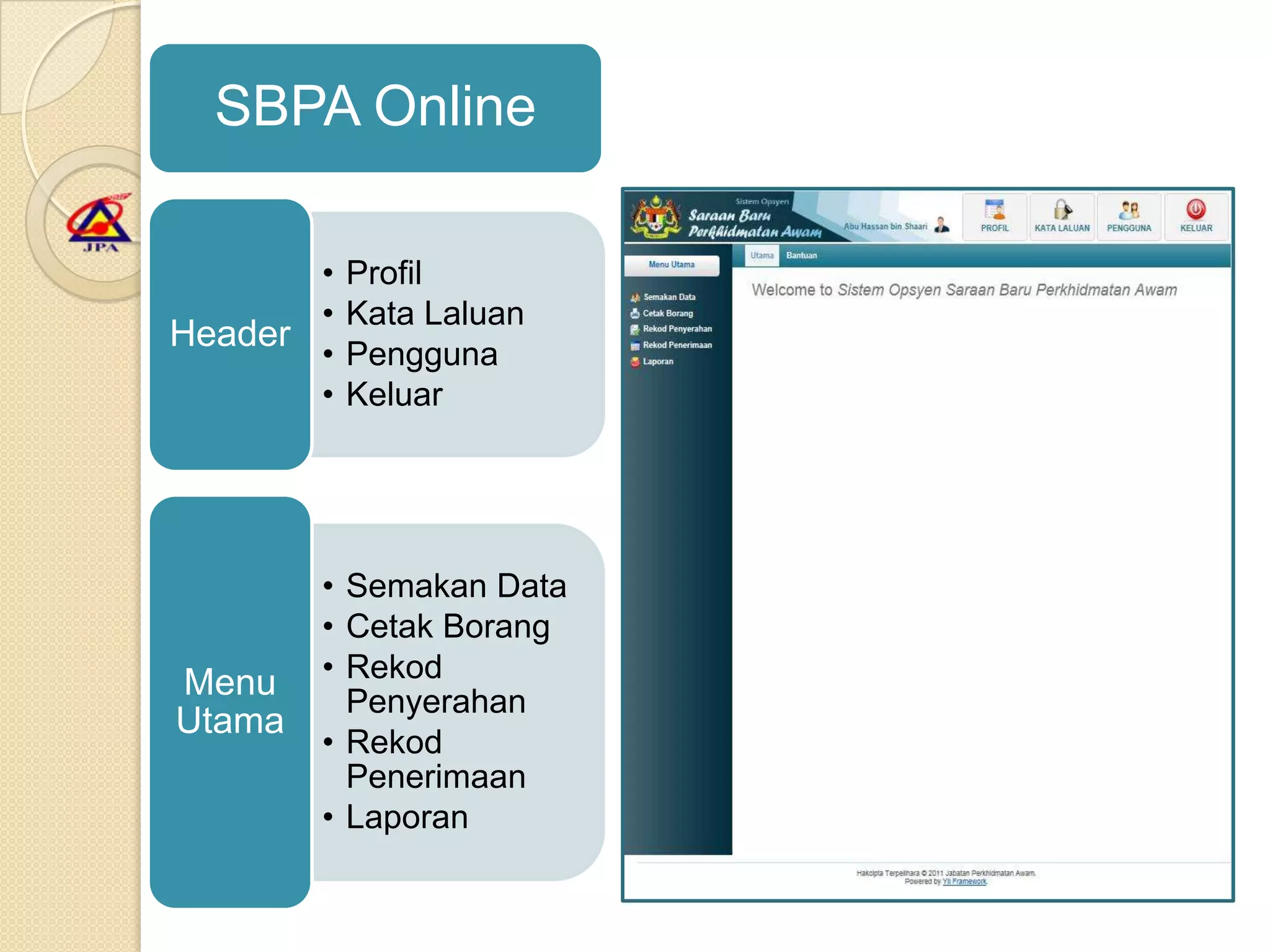Pembentangan Sistem SBPA | PPTX