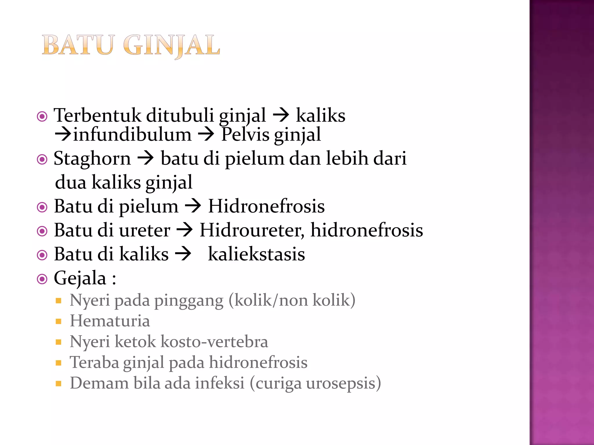 Pembentukan batu kemih 2013 | PPT
