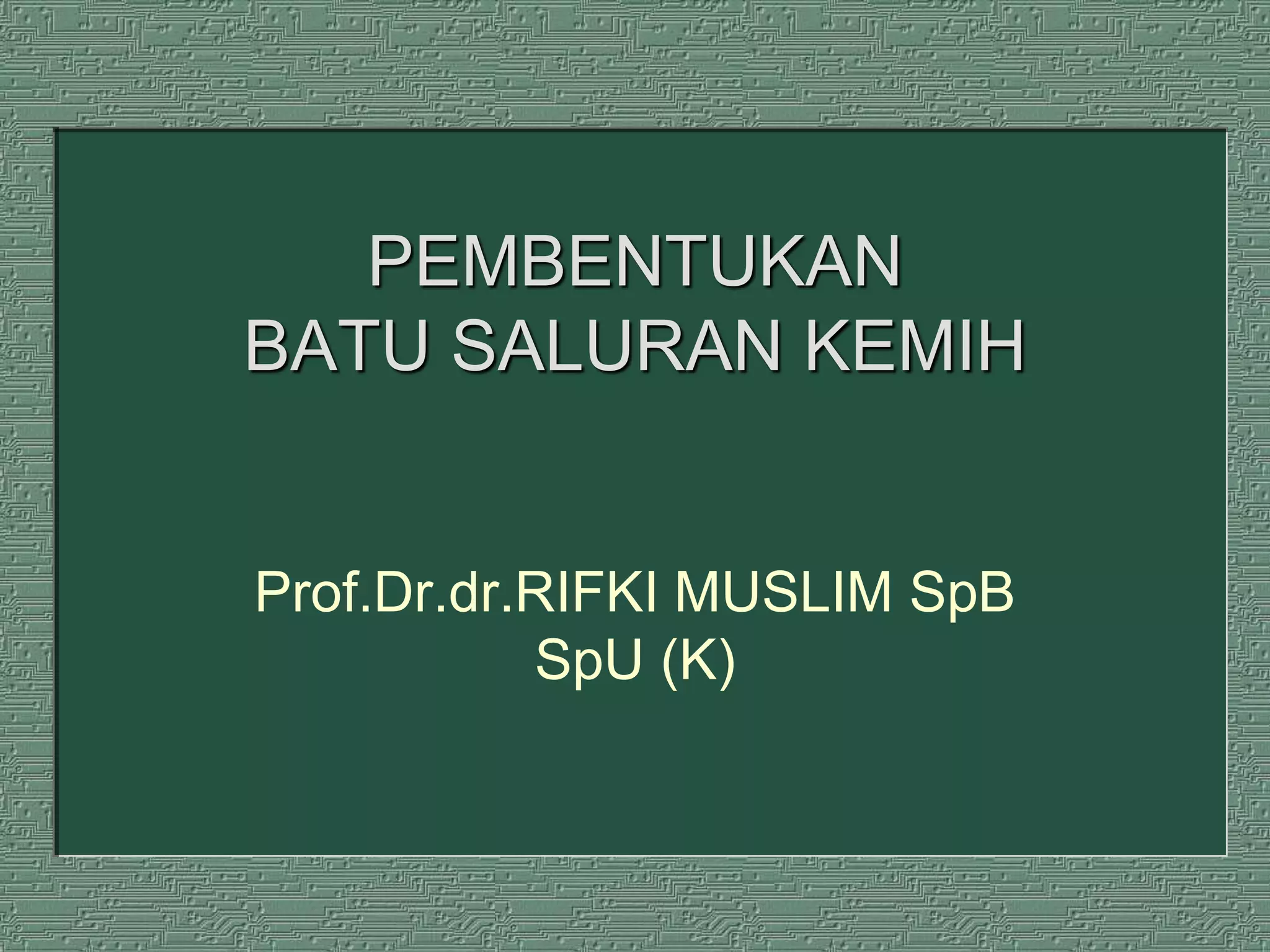 Pembentukan Batu saluran Kemih (Prof Rifki Muslim)_0.pptx