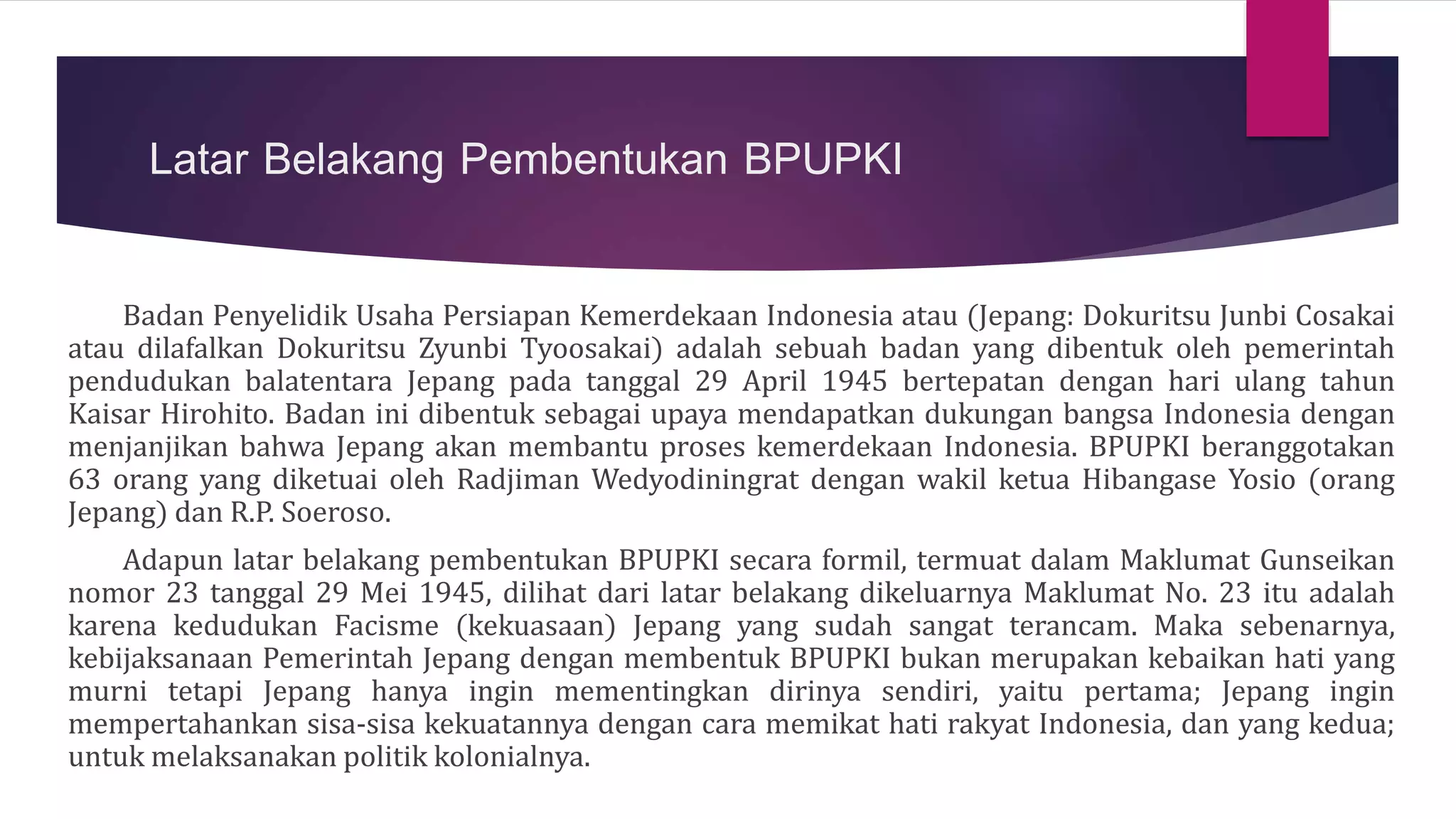 Pembentukan bpupki&ppki | PPTX
