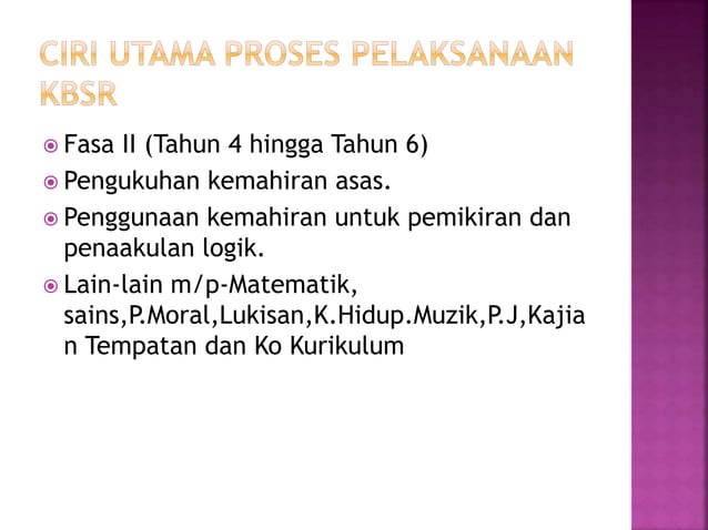 Pembentukan dan pelaksanaan kurikulum kbsr,kssr dan kssr pendidikan khas | PPTX