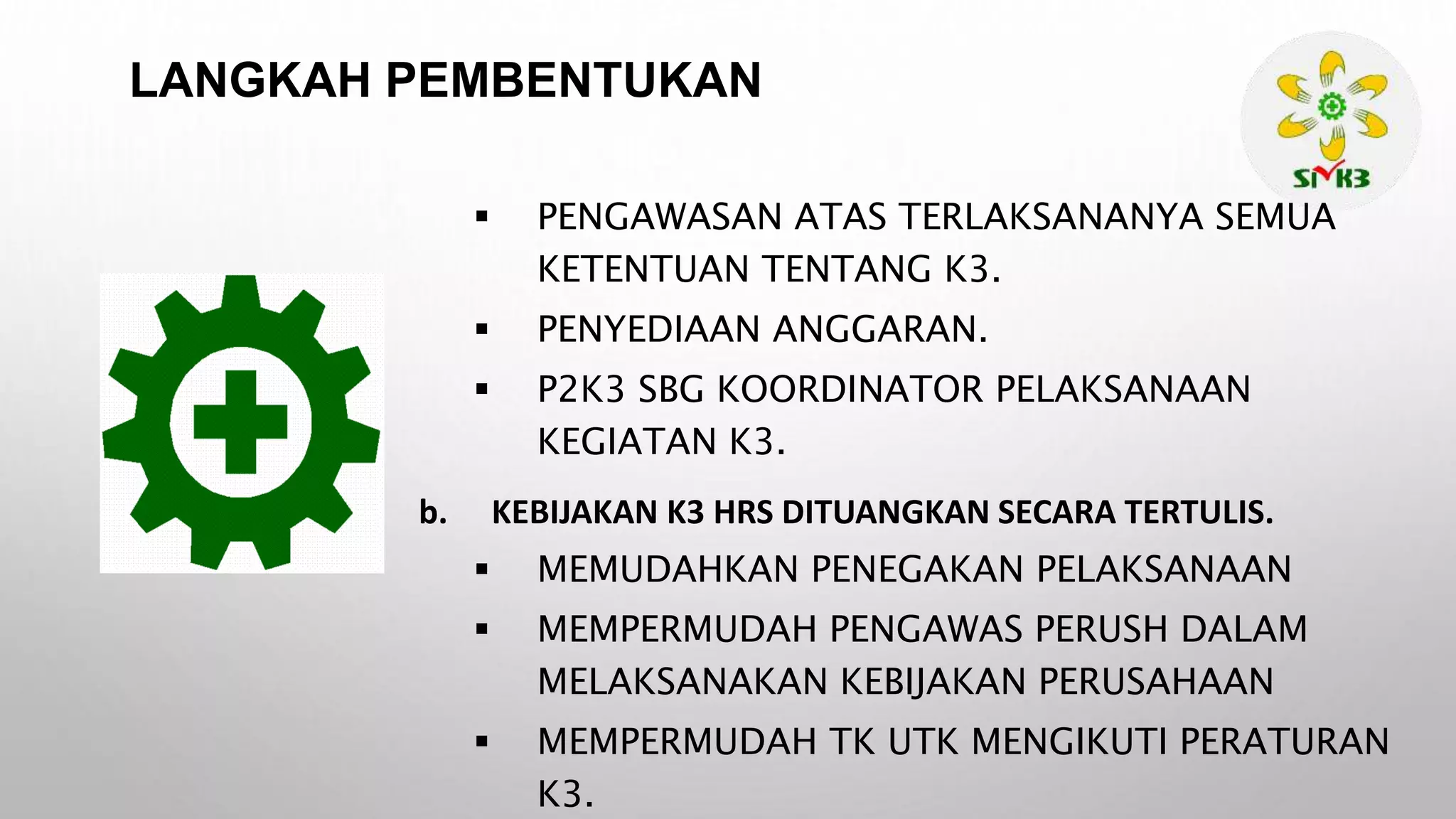 Pembentukan dan Peran P2K3 | PPTX