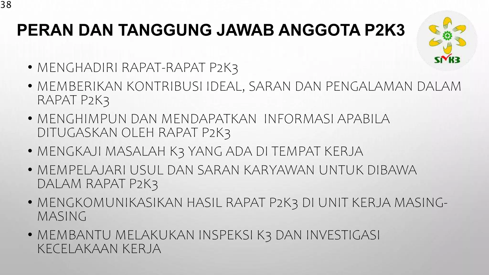 Pembentukan dan Peran P2K3 | PPTX