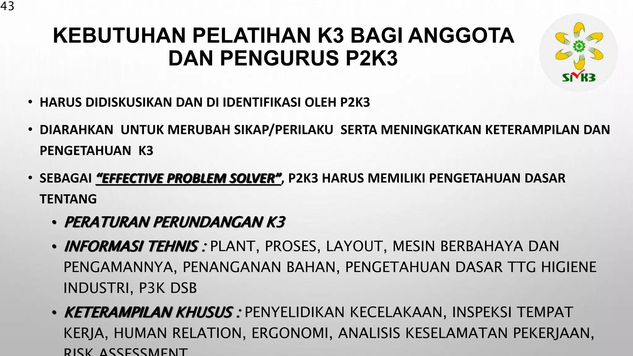 Pembentukan dan Peran P2K3 | PPTX