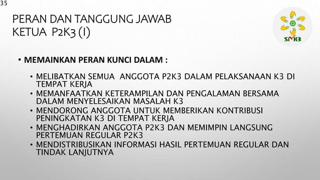 Pembentukan dan Peran P2K3 | PPTX