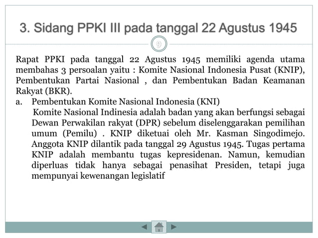 Pembentukan Pemerintahan Pertama Indonesia | PPTX