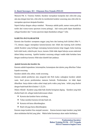 PEMBENTUKAN KARAKTER | DOC